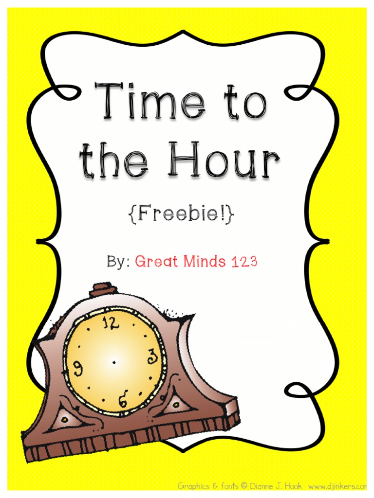 Time to the Hour Freebie Worksheet | PDF | Home & Garden