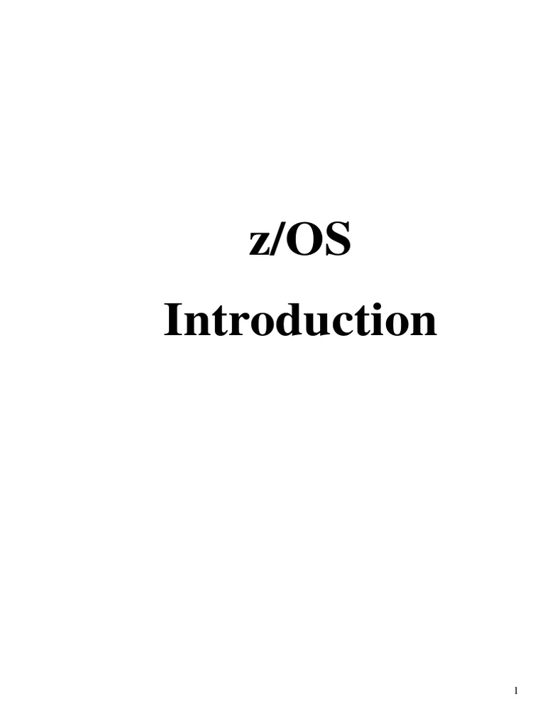 Apostila zOS | PDF | Mainframe Computer | Operating System