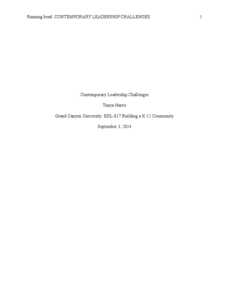 Contemporary Leadership Challenges | PDF | Leadership | Communication