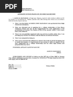 Affidavit of Non-Filing of Income Tax Return | PDF | Career & Growth ...