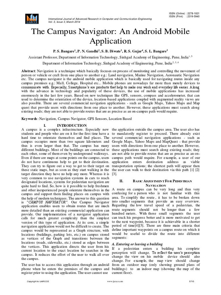 IJARCCE8H A Pritam The Campus Navigator | PDF | Map | Android ...
