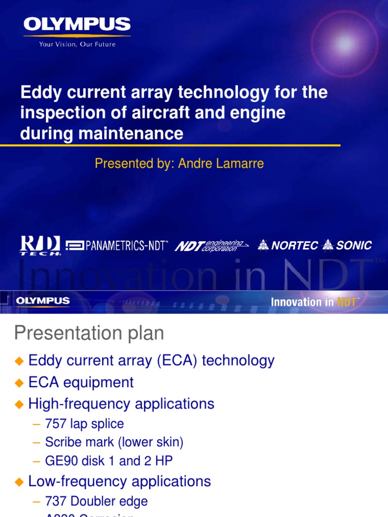 Eddy Current Array Technology For The Inspection of Aircraft and Engine | PDF | High Frequency ...
