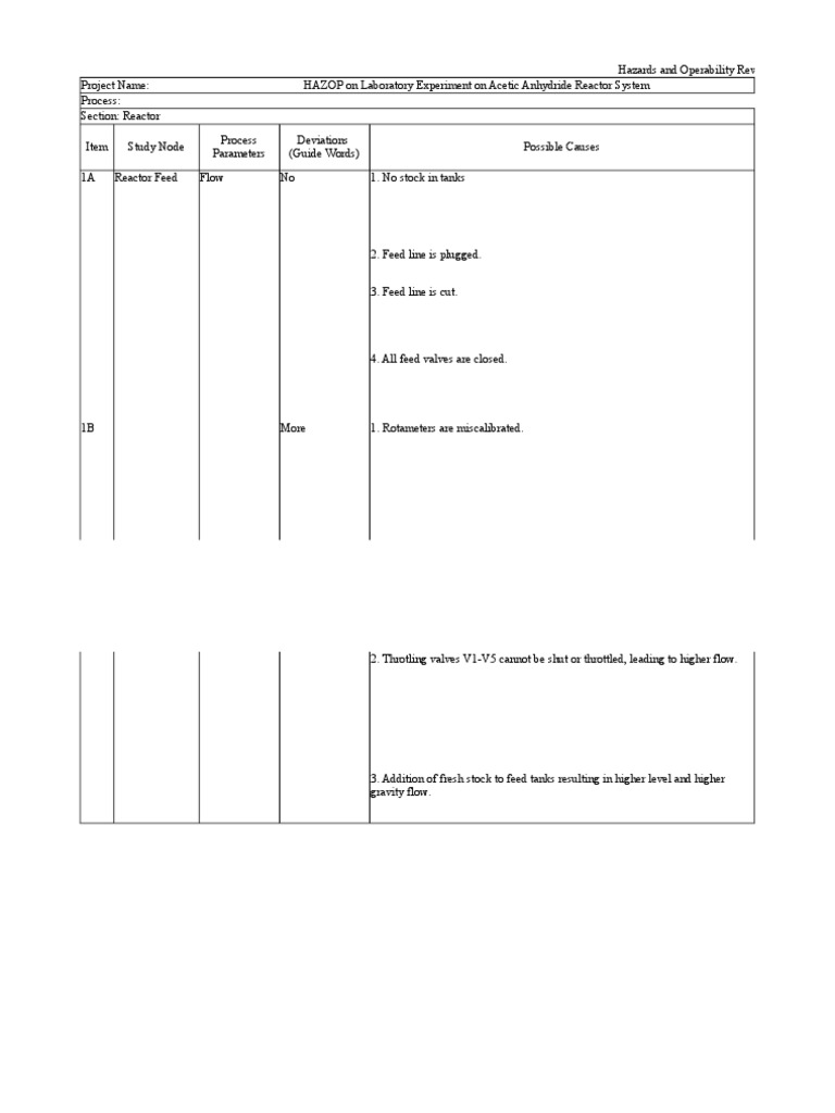 Safety Assignment Sheet | PDF | Chemical Reactor | Valve