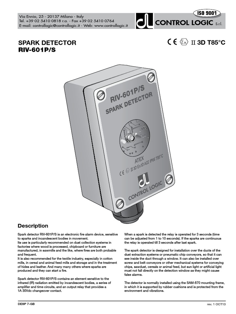 Spark Detector RIV-601P/S II 3D T85°C: Control Logic | Download Free ...