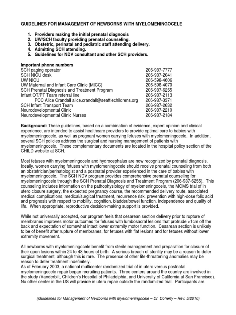 MM Guidelines 2010 | PDF | Neonatal Intensive Care Unit | Caesarean Section