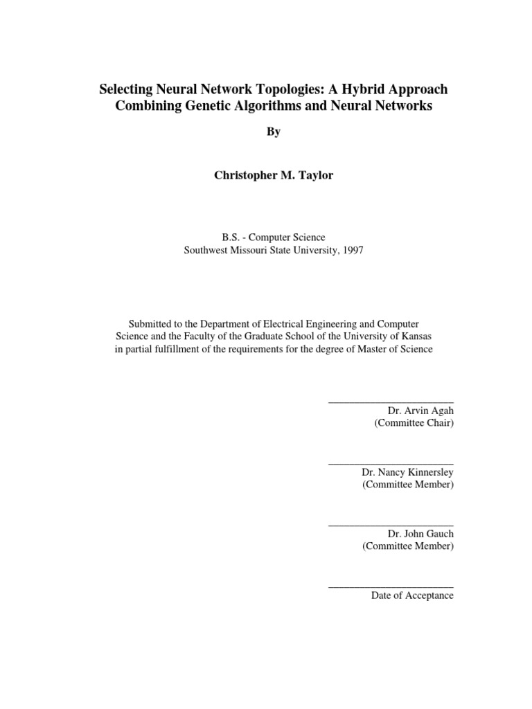 Christopher Taylor Thesis | PDF | Artificial Neural Network | Genetic ...