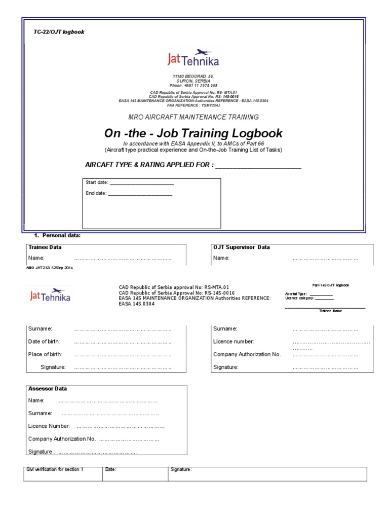 TC 22 OJT Logbook R6 | Download Free PDF | Business