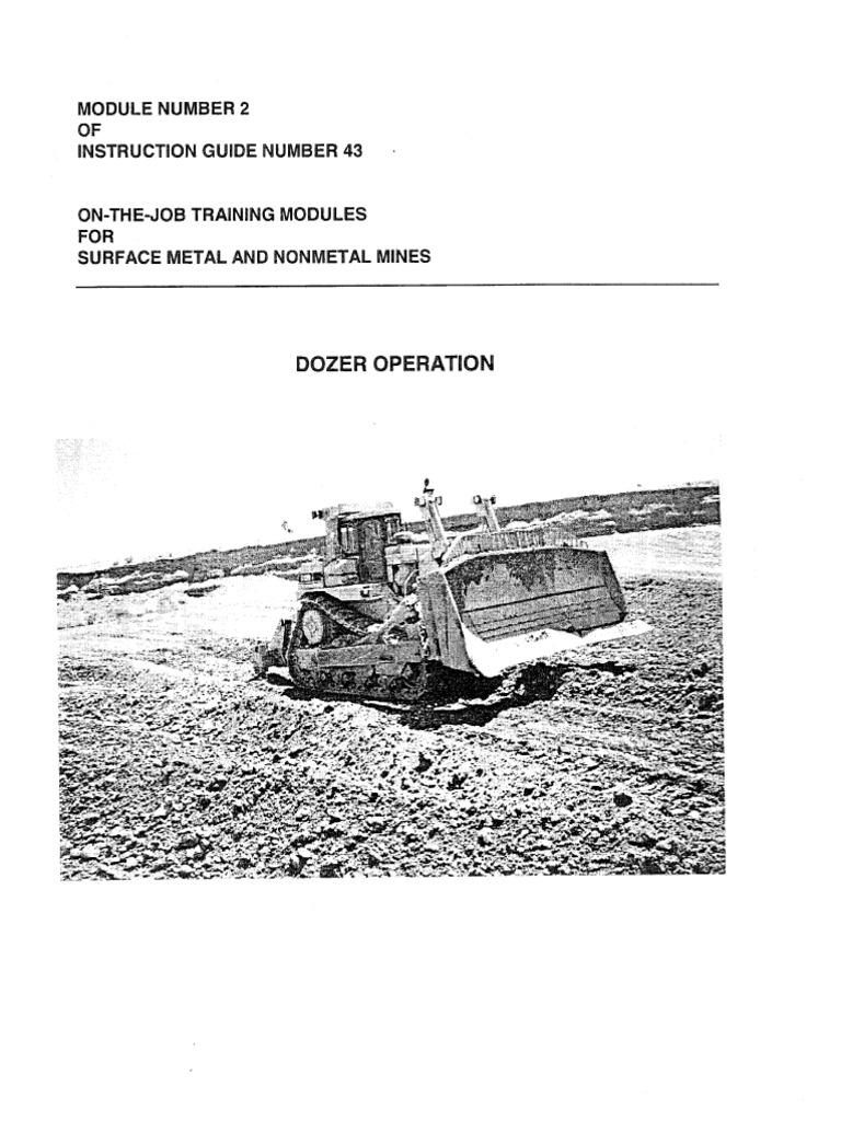 Dozer Operation Safety Training Guide | PDF | Snow | Mining
