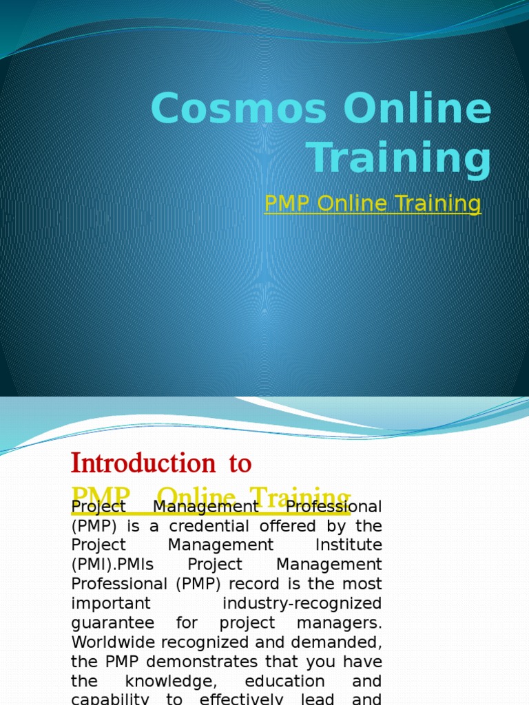 PMP Online Training Curriculum Overview | PDF | Project Management ...