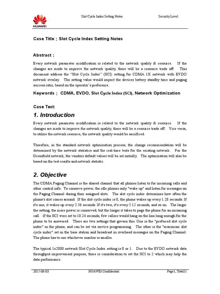Slot Cycle Index Setting Notes | PDF | Computer Network ...