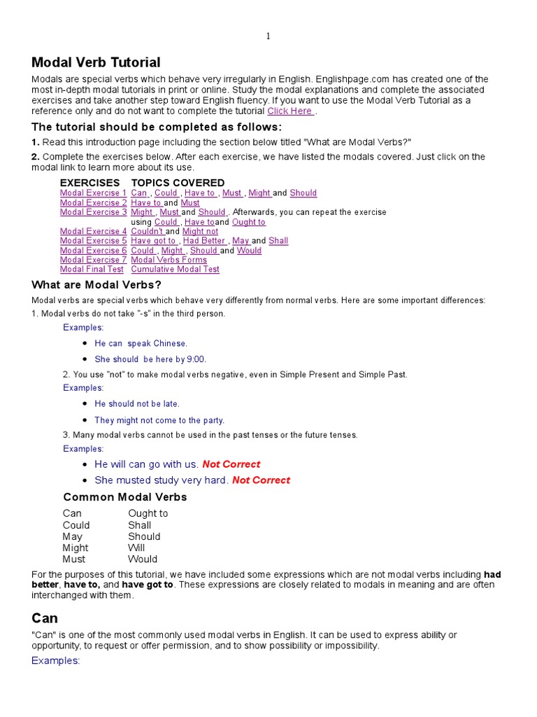 What Are Modal Verbs | PDF | Morphology | Grammar