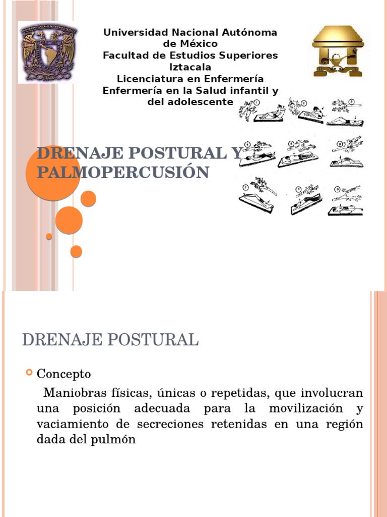 Drenaje Postural y Palmopercusión en Niños | PDF | Pulmón | Términos anatómicos de ubicación