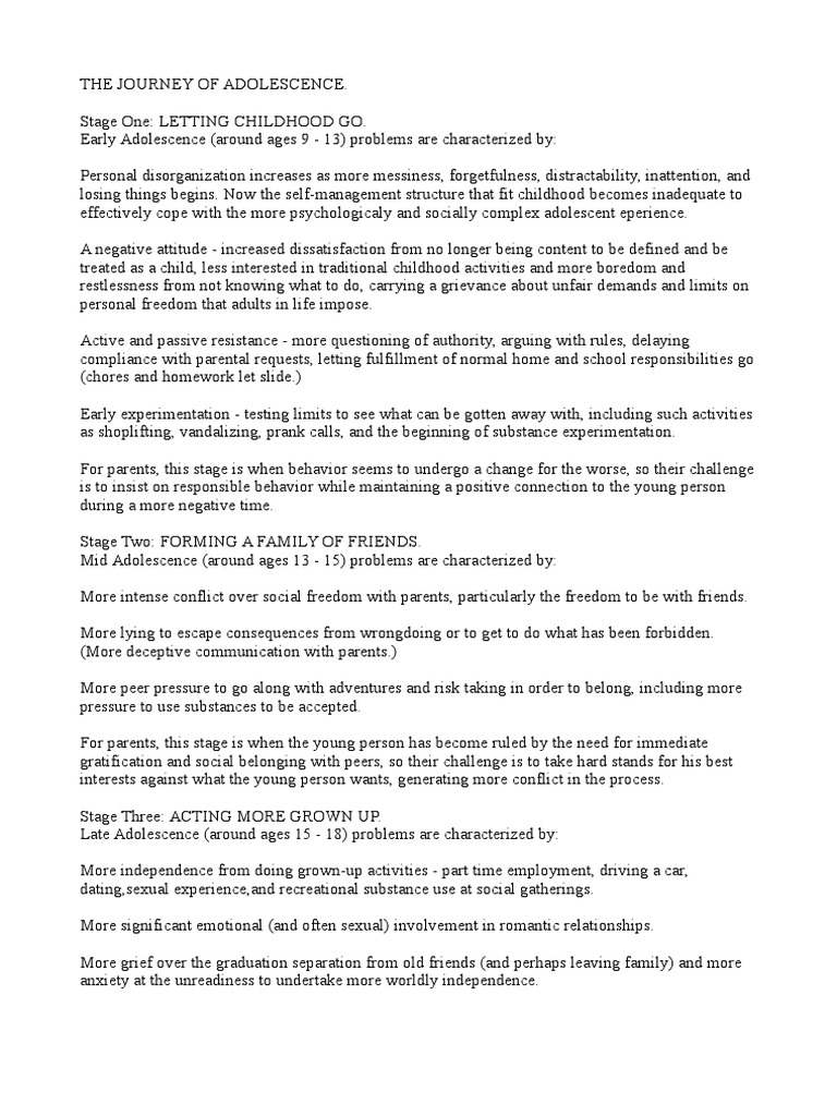 The Journey Of Adolescence Pdf Adolescence Behavioural Sciences