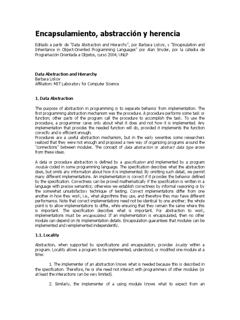 Encapsulation Inheritance Pdf Class Computer Programming Inheritance Object Oriented 