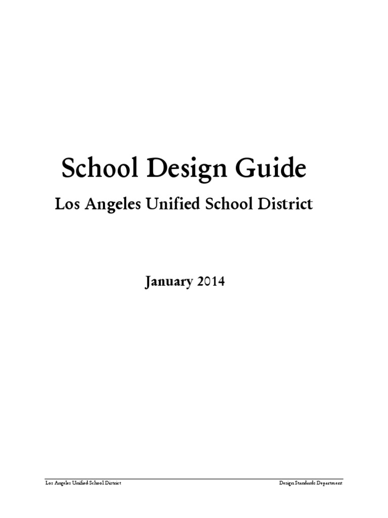 School Design Guide | PDF | Specification (Technical Standard) | Architect