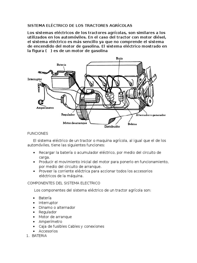 Sistema Eléctrico de Los Tractores Agrícolas Exposicion | Corriente ...