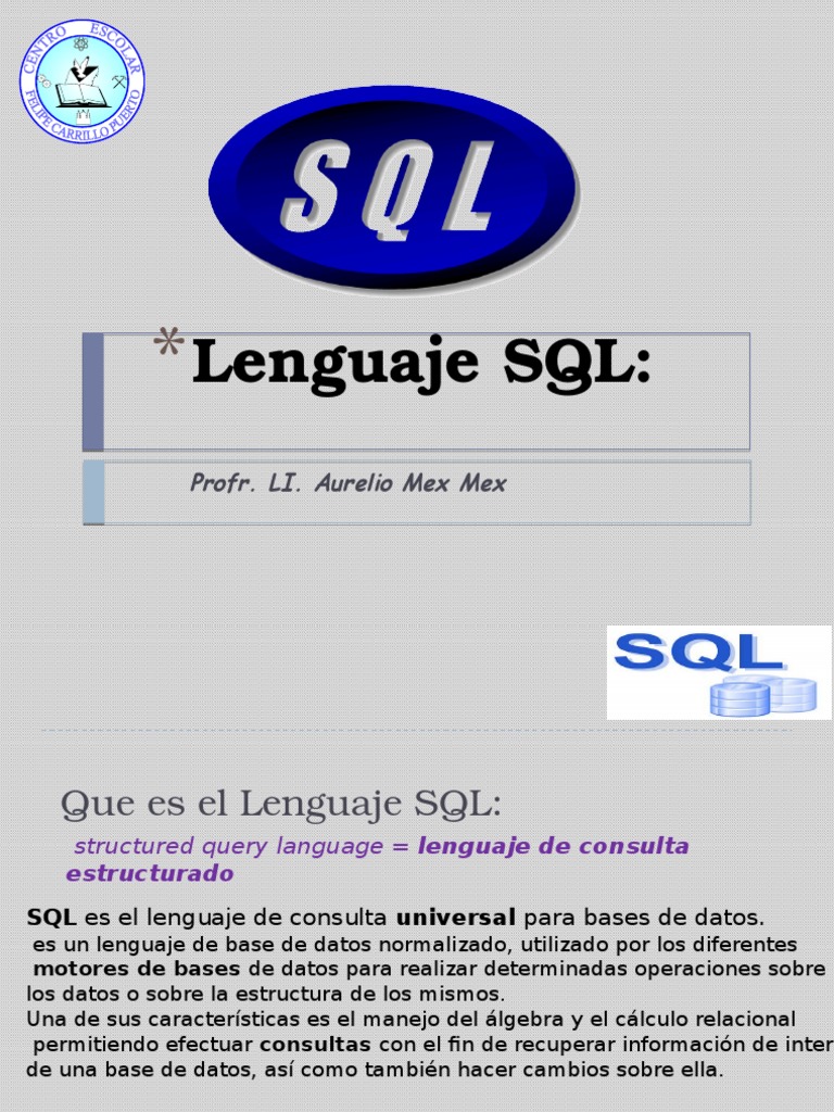 Introduccion A SQL | PDF | SQL | Recuperación de información