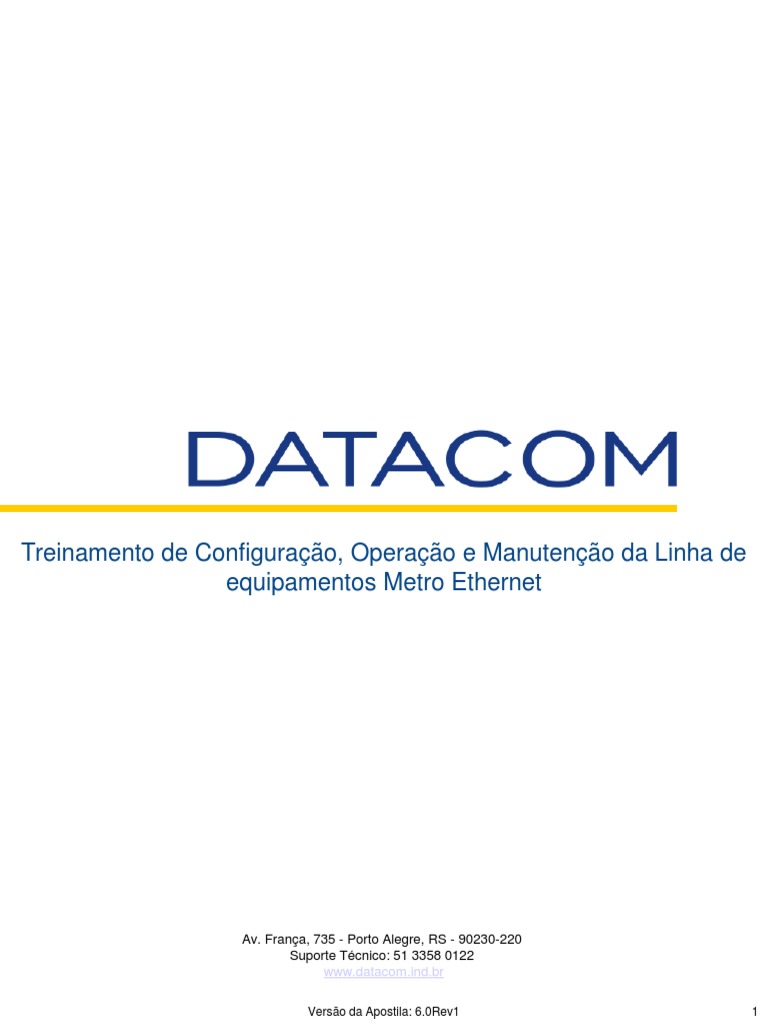 Treinamento Completo Switch Metro Rev6.0 | PDF | Raio | Ethernet Treinamento Completo Switch Metro Rev6.0 | PDF | Raio | Ethernet