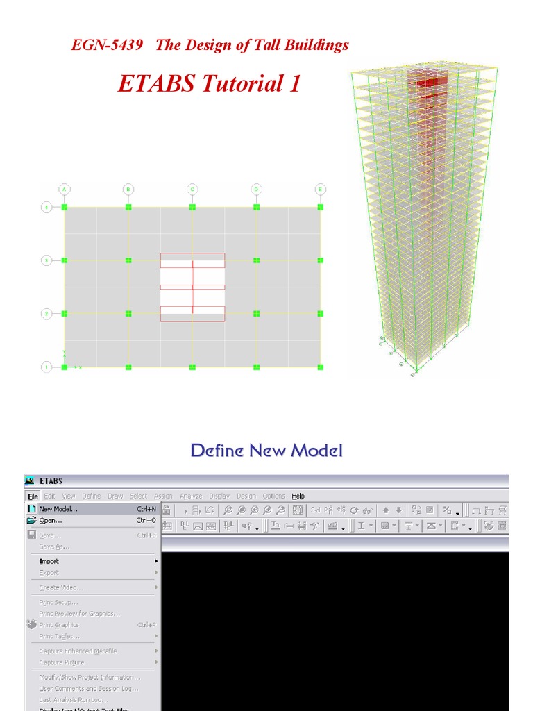 ETABS Tutorial for Tall Building Design | PDF | Technology & Engineering