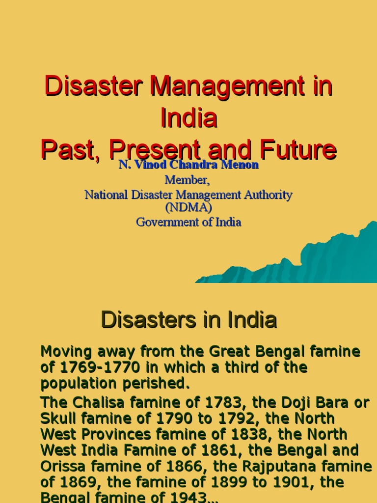 Disaster Management in India Past, Present and Future | PDF | Emergency ...