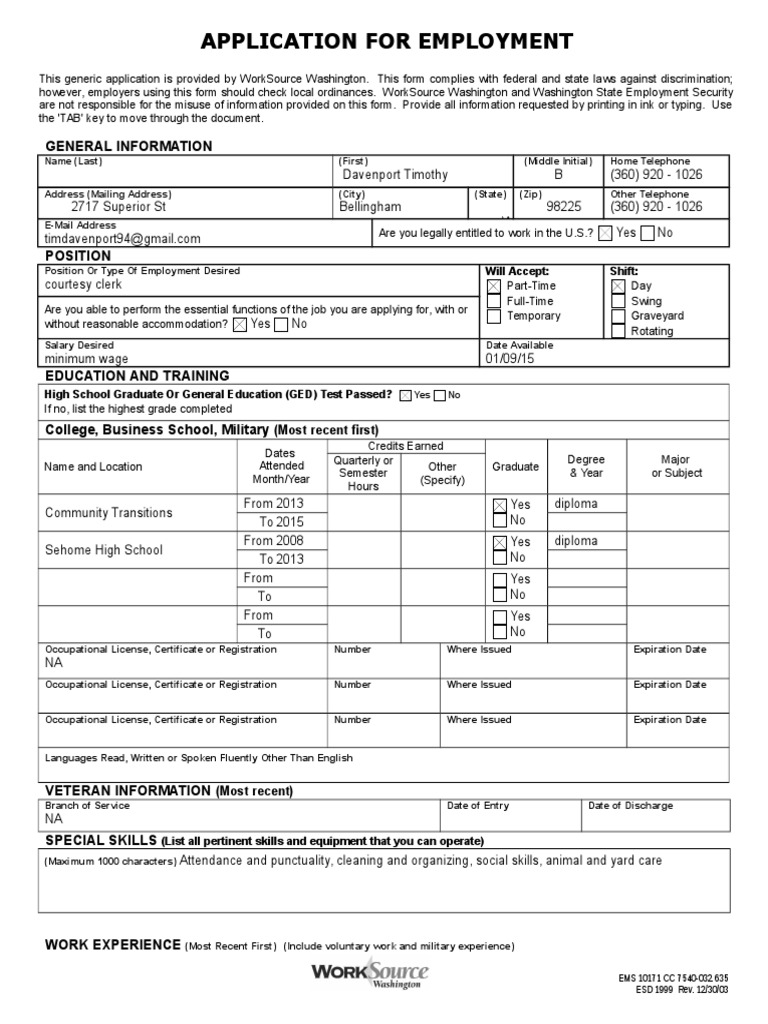 6 haggen application | Employment | Salary