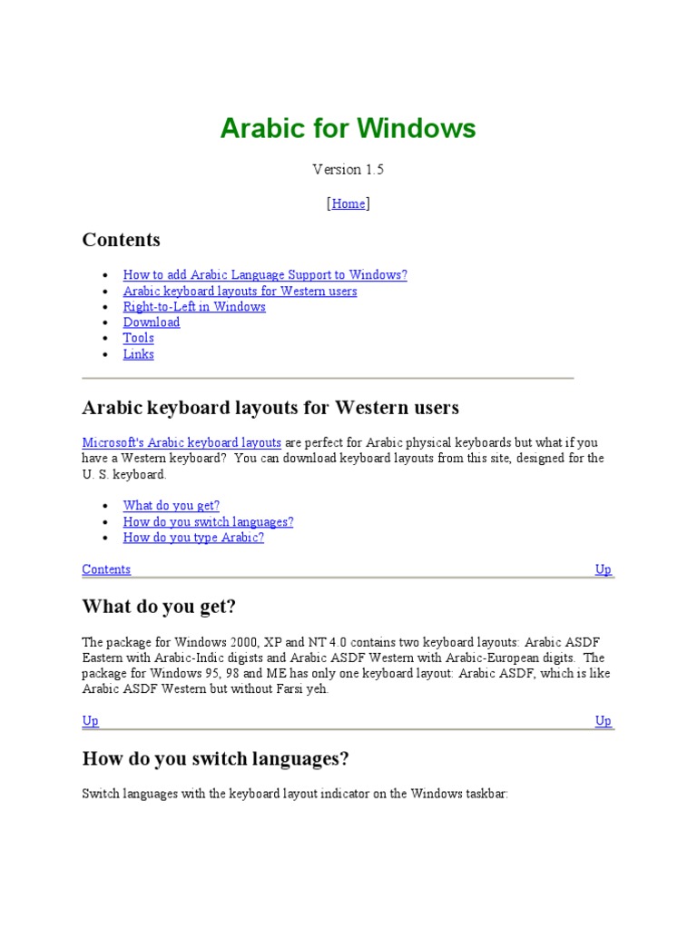 Arabic Keyboard For Windows | PDF | Microsoft Windows | Computer Keyboard
