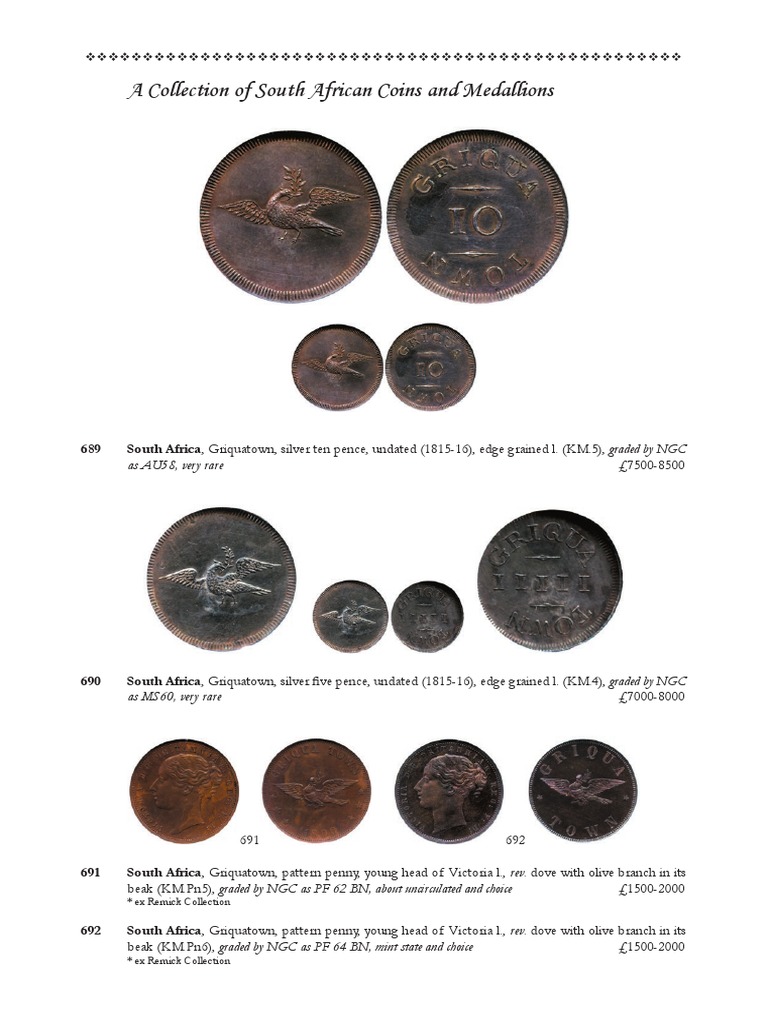 South African Coins Price List 2024 | PDF | Penny | Pound Sterling