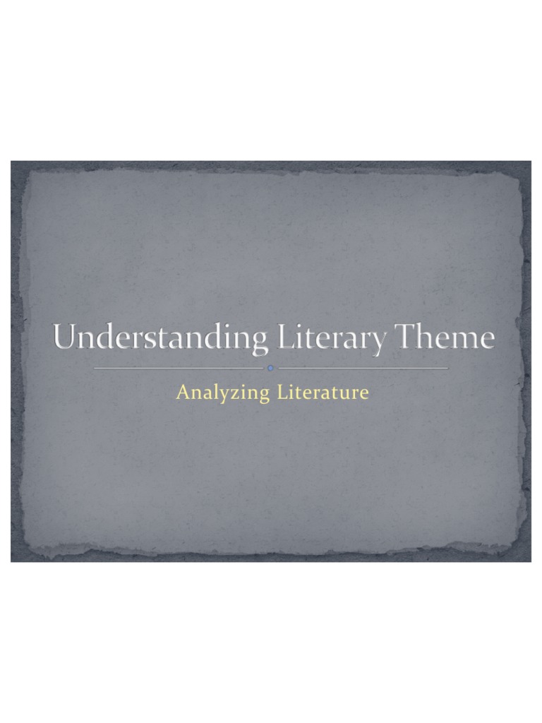 Understanding Literary Themes in Education | PDF | Legends | Mythology