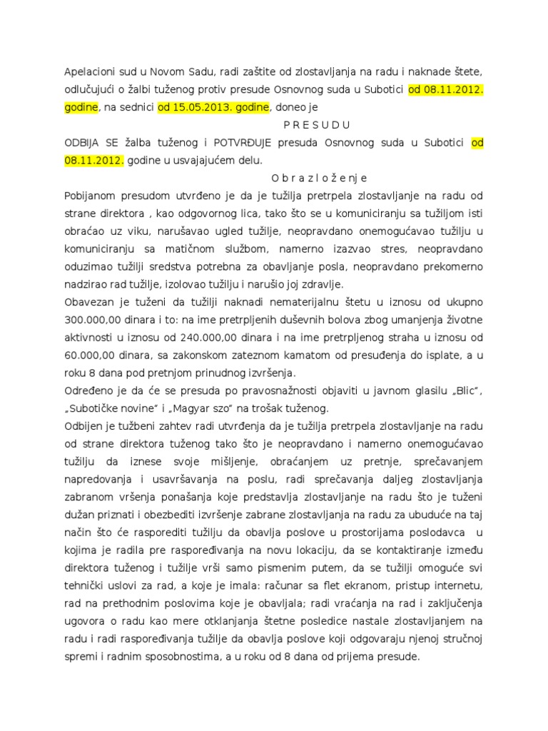 Presuda | PDF