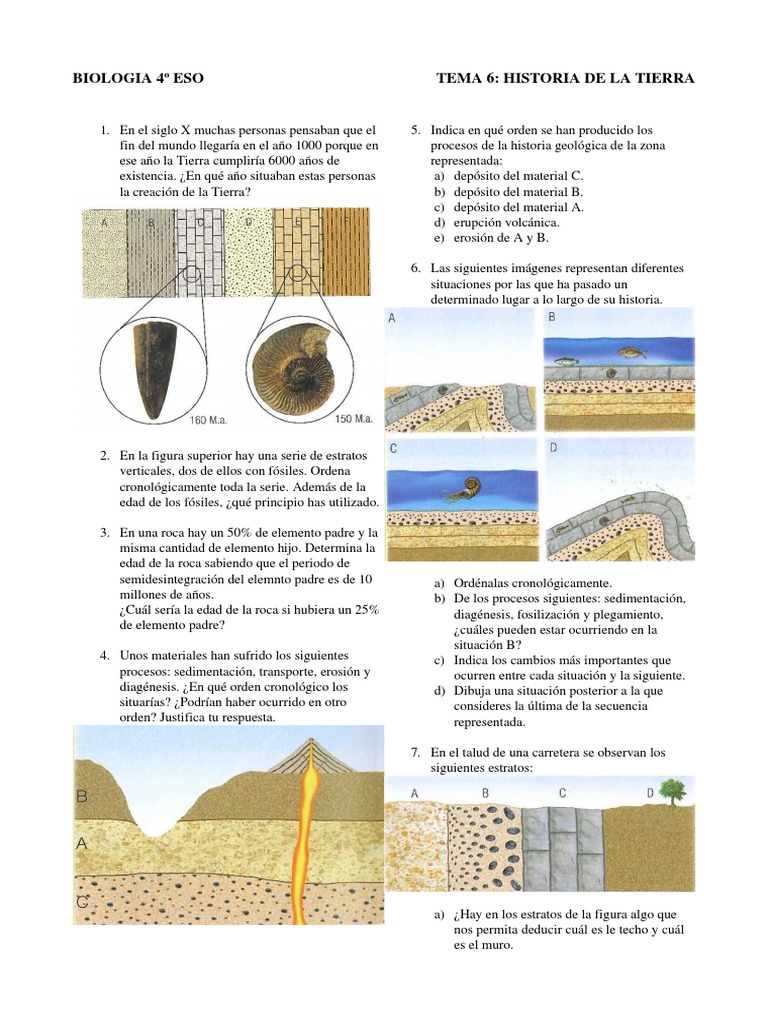 Historia Geológica de la Tierra | PDF | Geología | Fósil