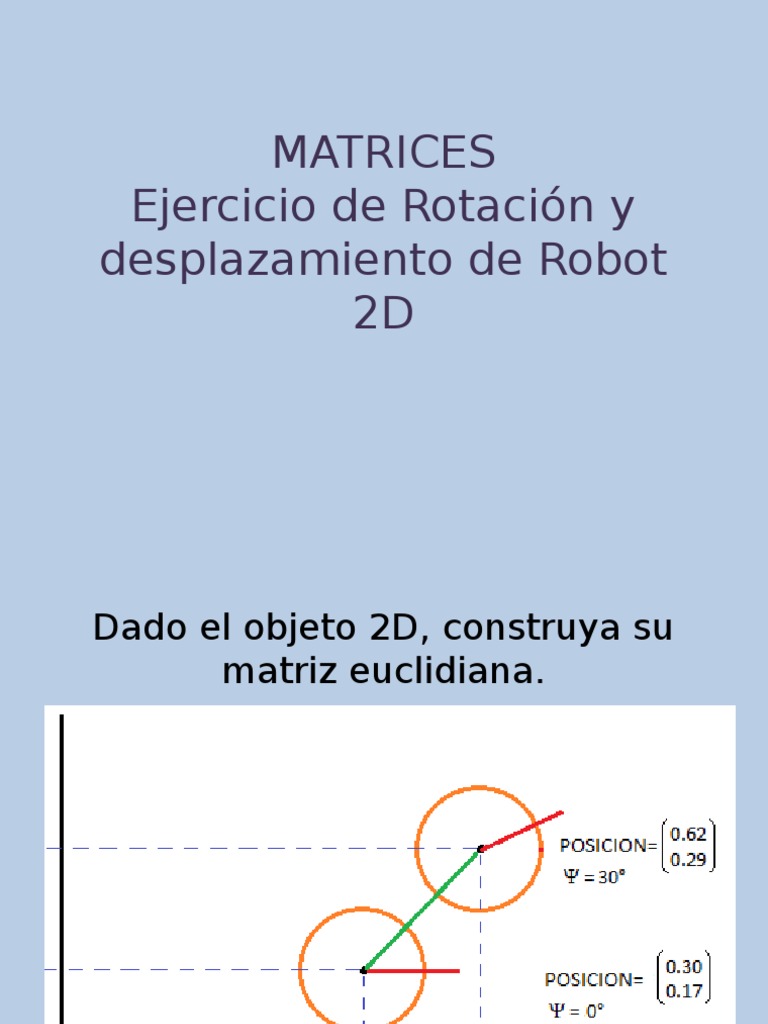 Matrices de Rotacion de Robot 2D | PDF | Rotación | Matriz (Matemáticas)