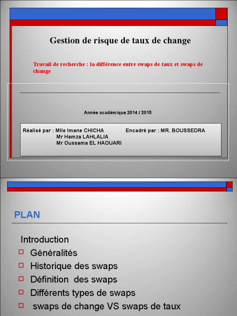 Les Swaps | PDF | Swap (Finance) | Swap de défaut de crédit