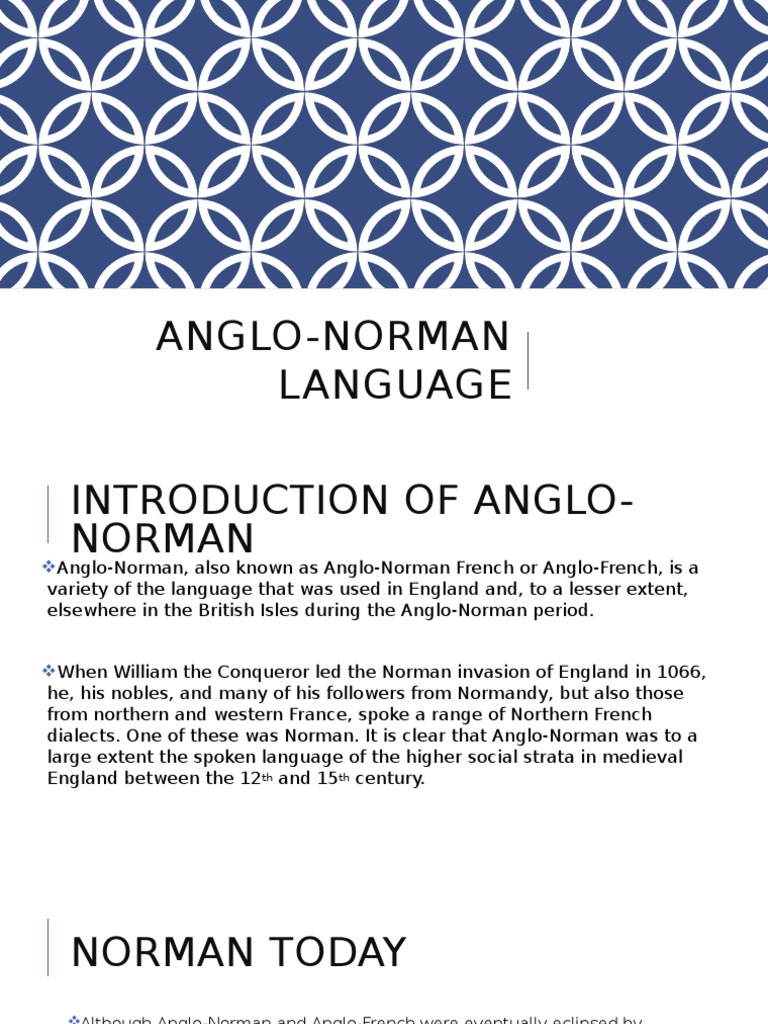 Anglo Norman Language | Languages | Languages Of Europe | Free 30-day ...