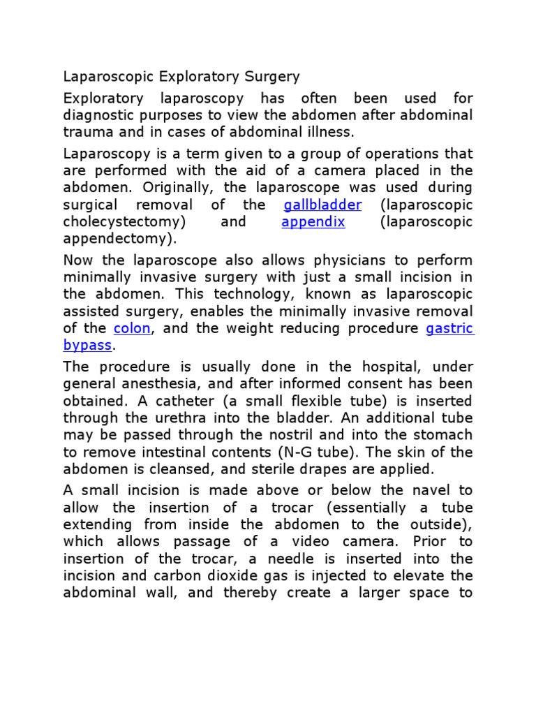 Exploratory Laparotomy Pdf Surgery Ovarian Cancer