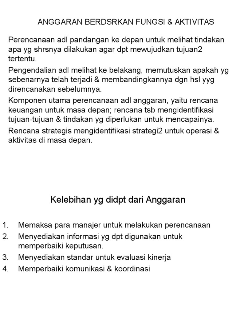 Anggaran Operasional | PDF