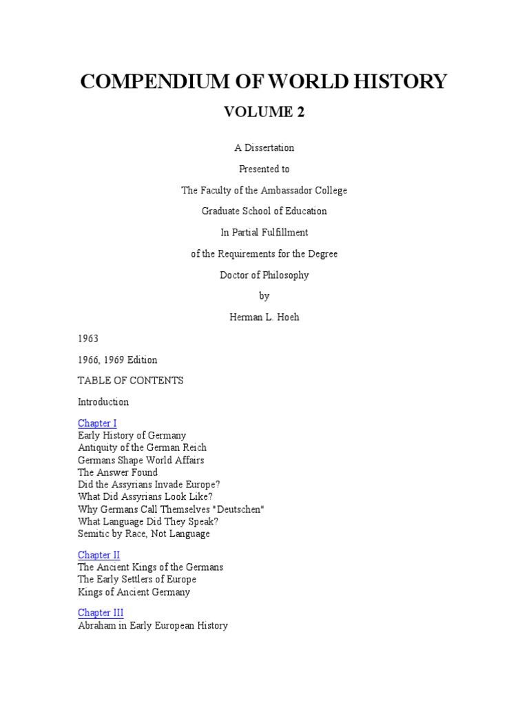 COMPENDIUM OF WORLD HISTORY - Vol. 2 - Herman Hoeh PDF | PDF | Assyria ...