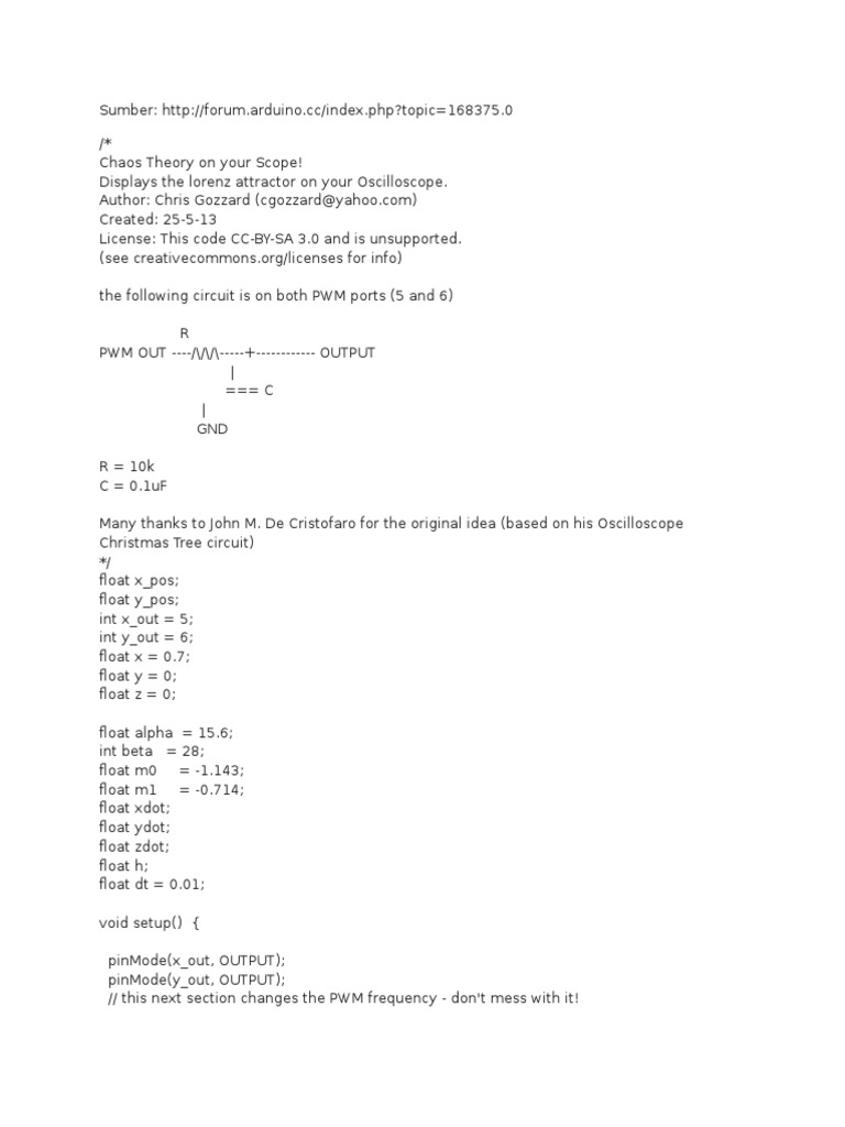 Visualizing the Hyper-Lorenz Attractor on an Arduino Gameduino Display | PDF | Applied ...