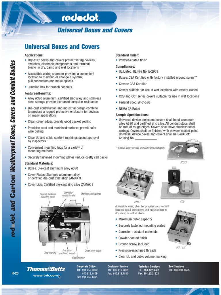 Universal Boxes and Covers | PDF | Electrical Wiring | Building Materials
