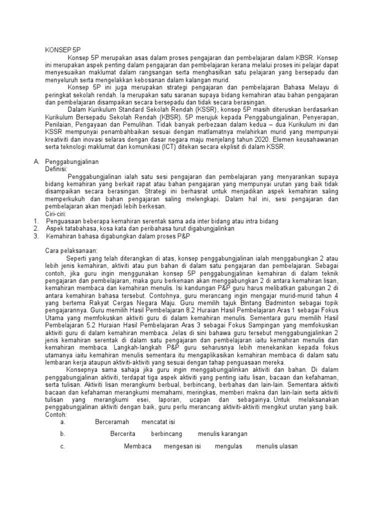 Konsep 5P | PDF | Karier & Perkembangan