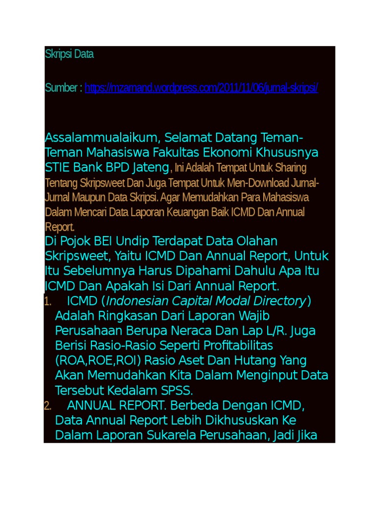 Cari Data Skripsi | PDF