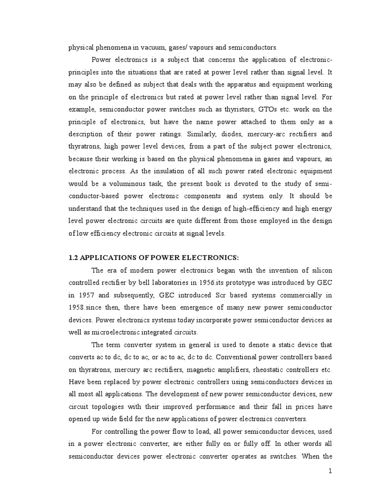 1.2 Applications of Power Electronics | Download Free PDF | Power ...