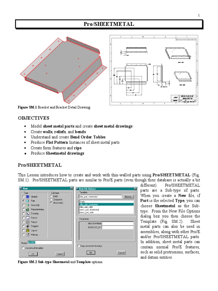 Pro Sheetmetal LESSON | Sheet Metal | Geometry