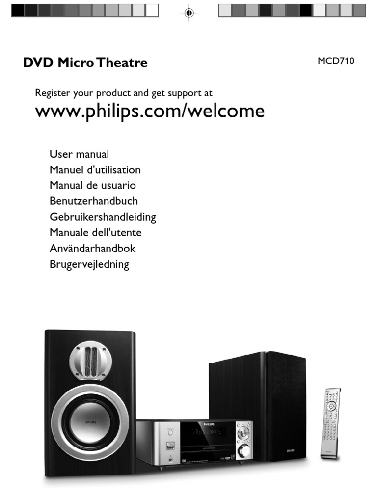 Manual DVD Philips MCD710 | PDF | Usb | Headphones
