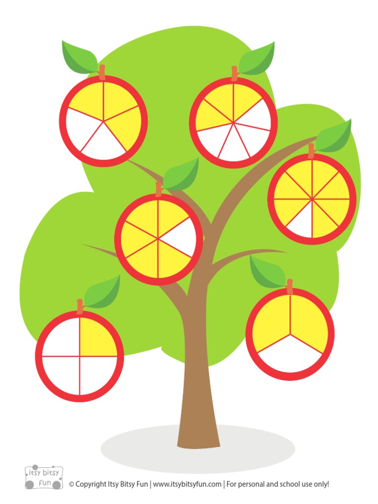 Apple Fractions File Folder Game 814 | PDF