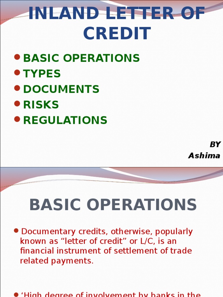 Inland LC | PDF | Letter Of Credit | Financial Services