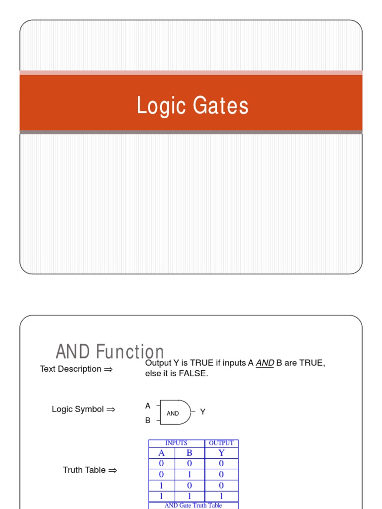 Logic Gates | PDF | Logic Gate | Mathematics Of Computing