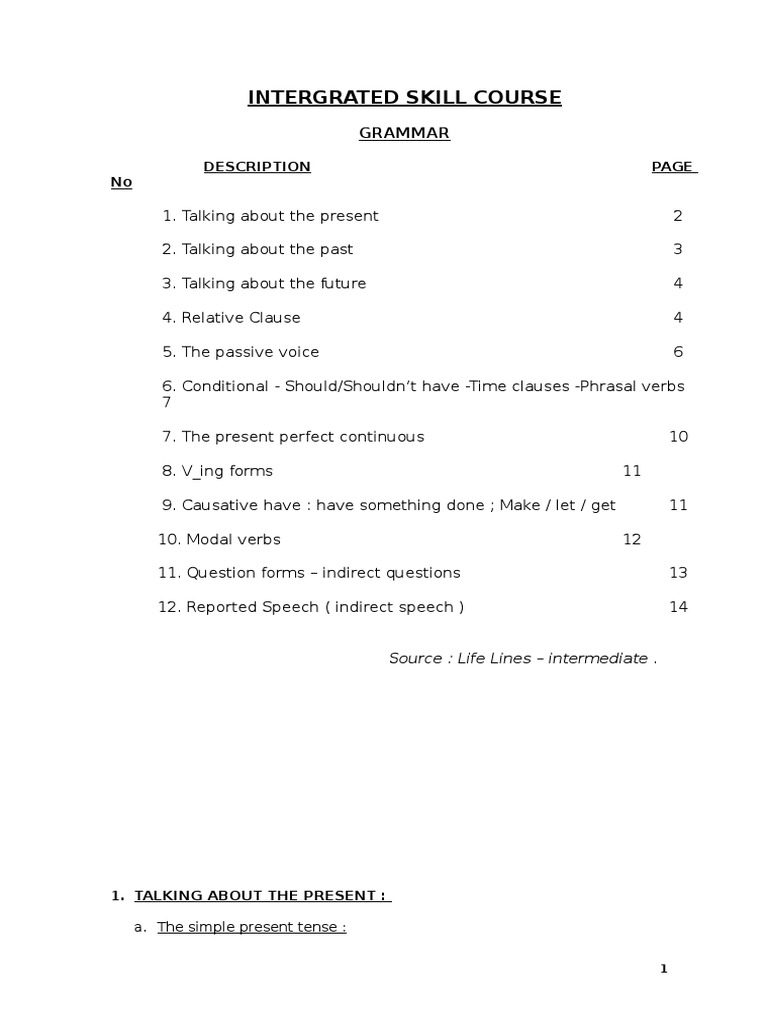 0 Grammar Isc | PDF | Perfect (Grammar) | Verb