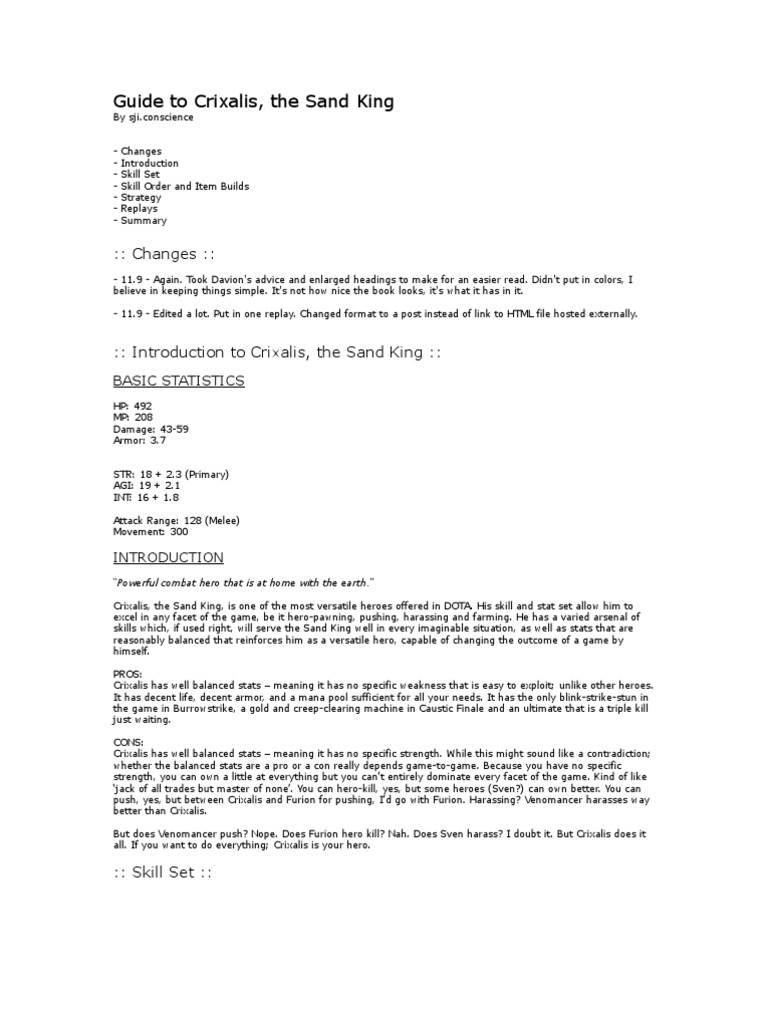 Guide To Crixalis | PDF | Leisure | Sports