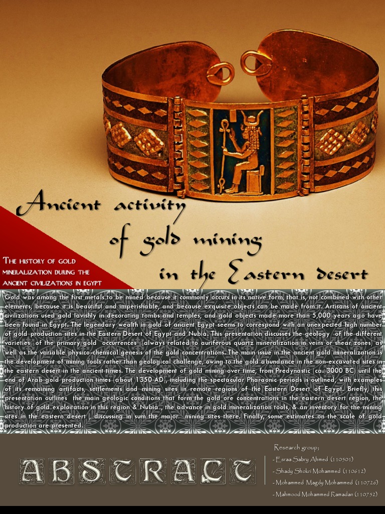 Ancient Activity of Gold Mining in the Eastern Desert | Akhenaten ...