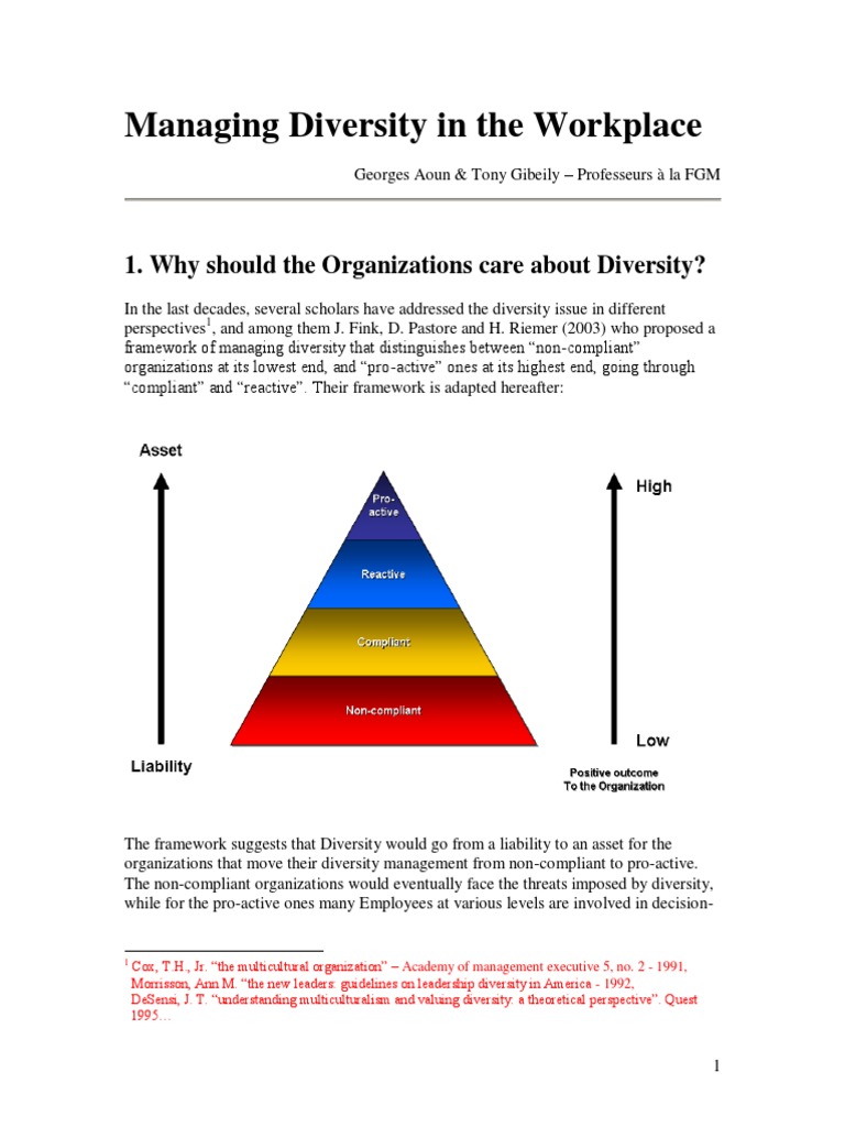 Managing Diversity in The Workplace | PDF | Diversity (Business ...